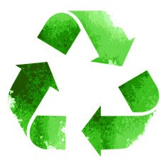 Green recycle logo free image download