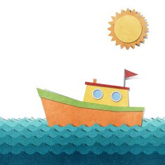 Boat made from recycled paper free image download