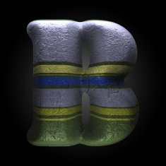 Vector colored clay letter b free image download