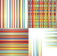 Set of vector patterns with color lines free image download