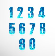 Blue numbers N2 free image download