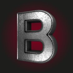 B metal letter free image download
