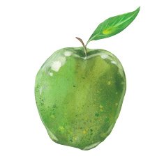 Watercolor apple N3 free image download