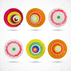 Beautiful color design elements Various decorative circles N5 free ...