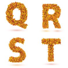 Autumn letters collection free image download