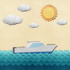 Boat made from recycled paper N2 free image download