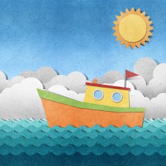 Boat made from recycled paper N3 free image download