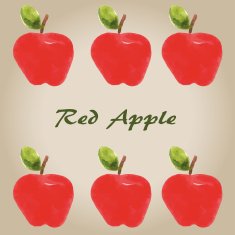 Watercolor red apple N3 free image download