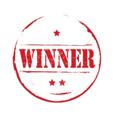 Red vector circles grunge stamp WINNER free image download