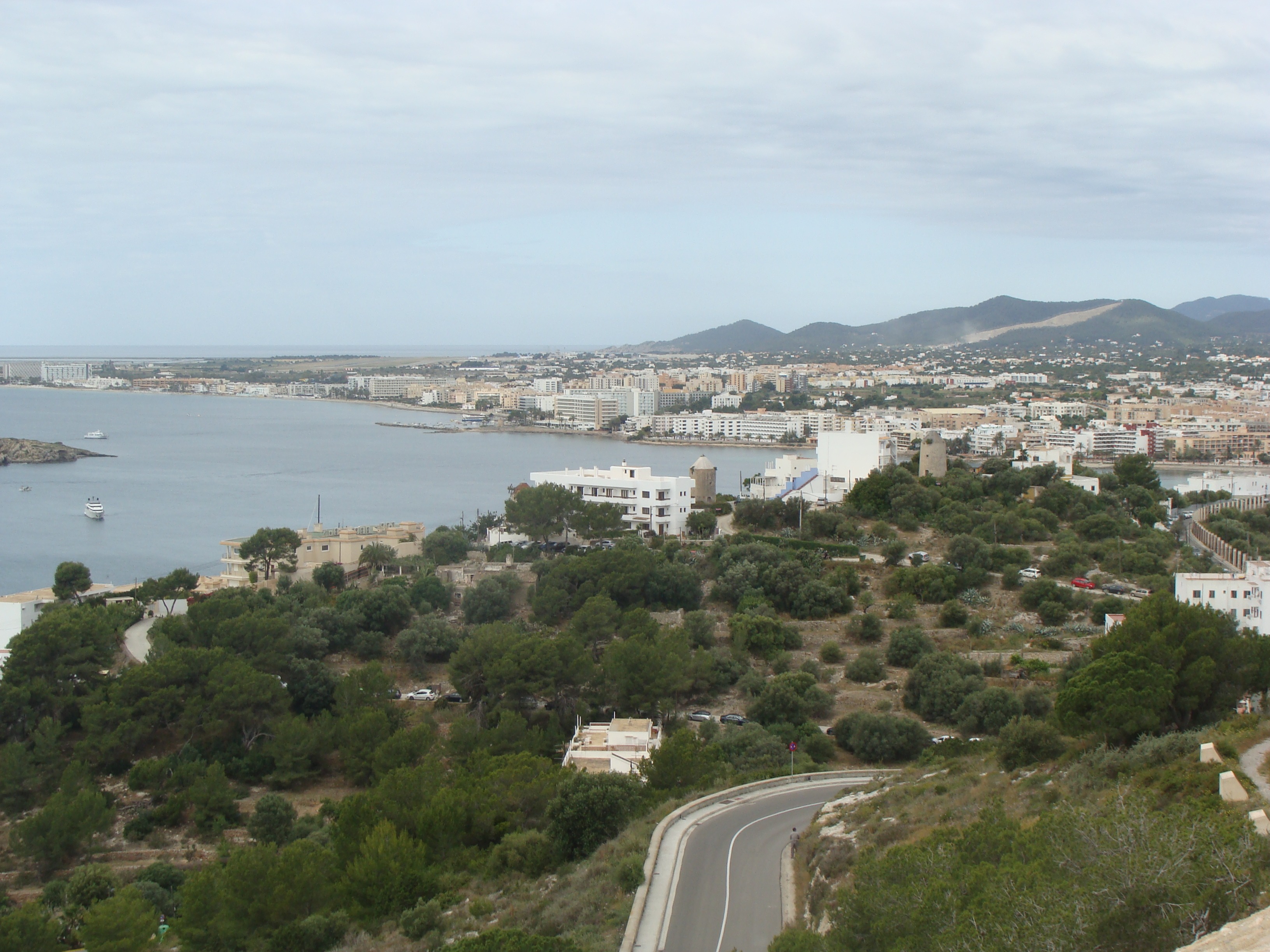 The road to the port on the island of Ibiza free image download