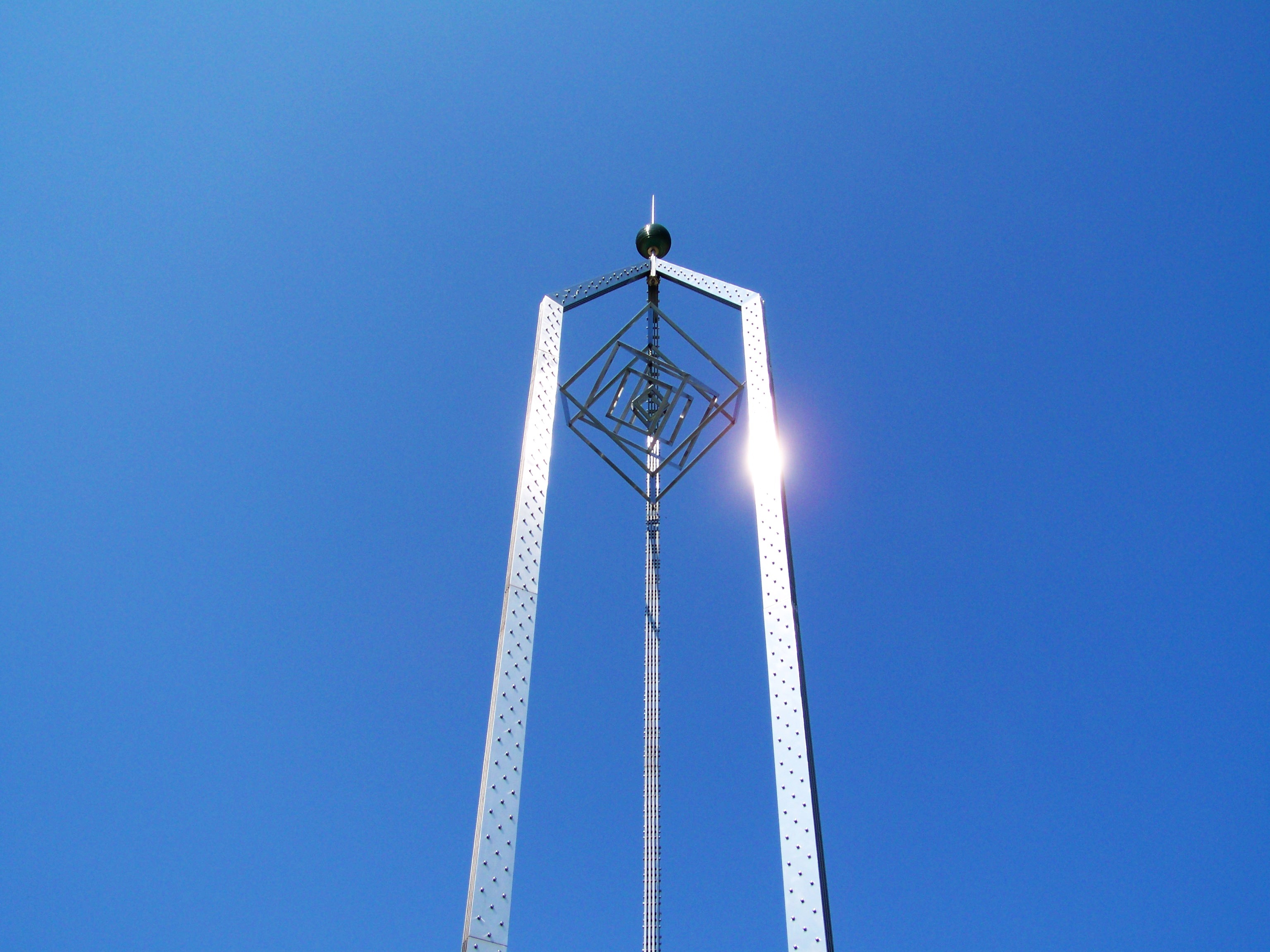 Metal monument in Hungary in bright sunlight free image download