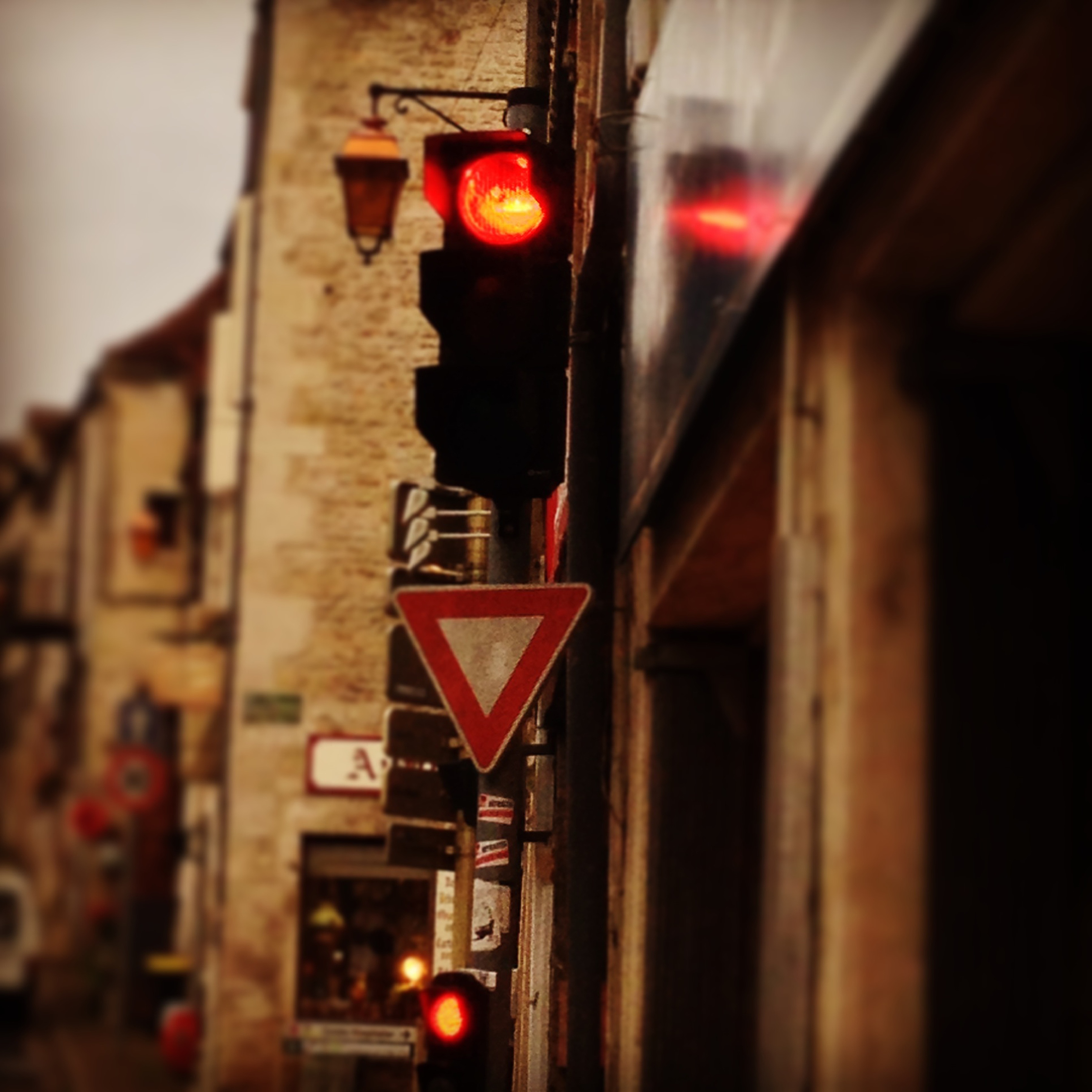 Red light at the traffic light on the road free image download