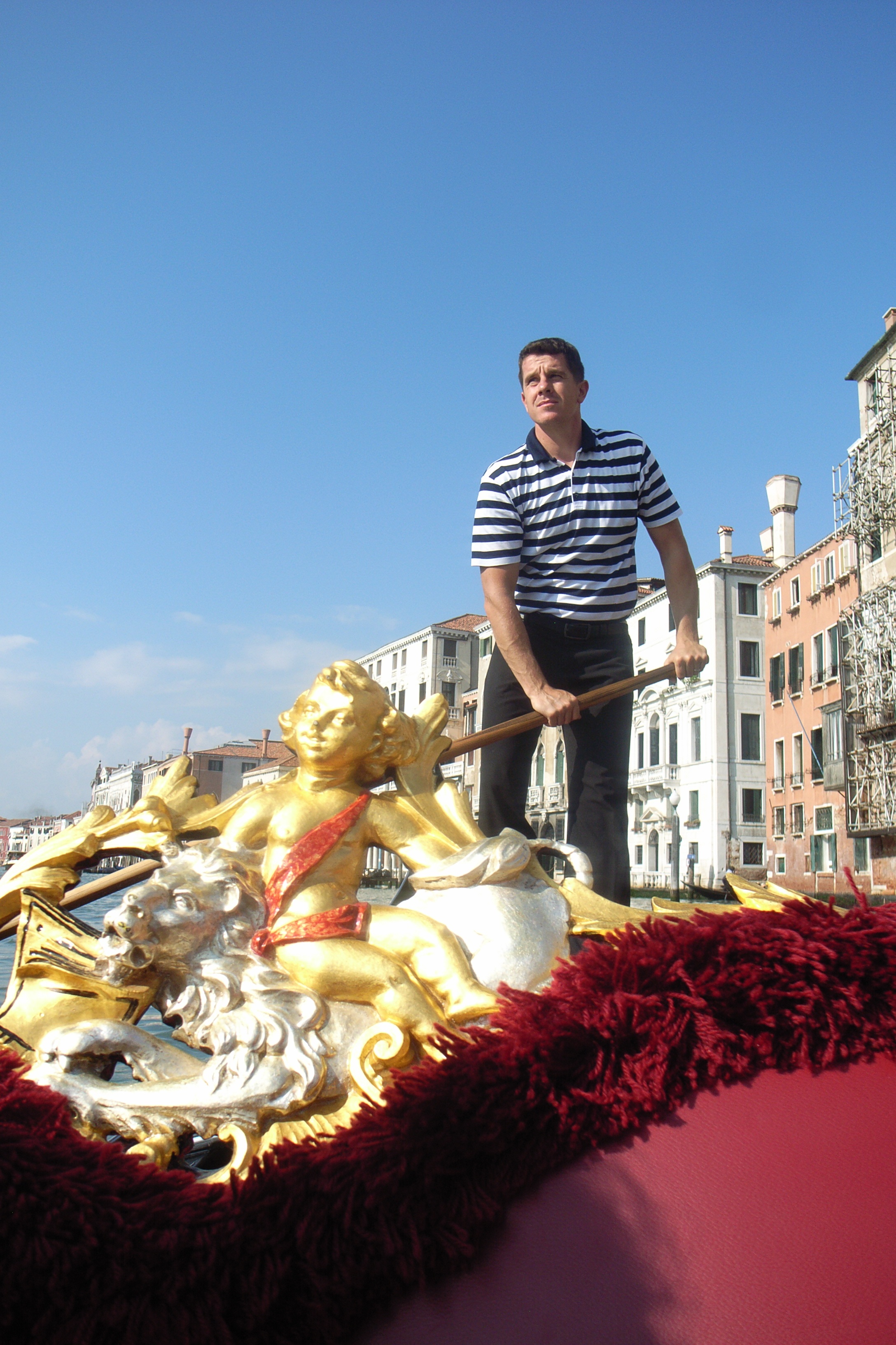 Gondolier at work in Venice free image download