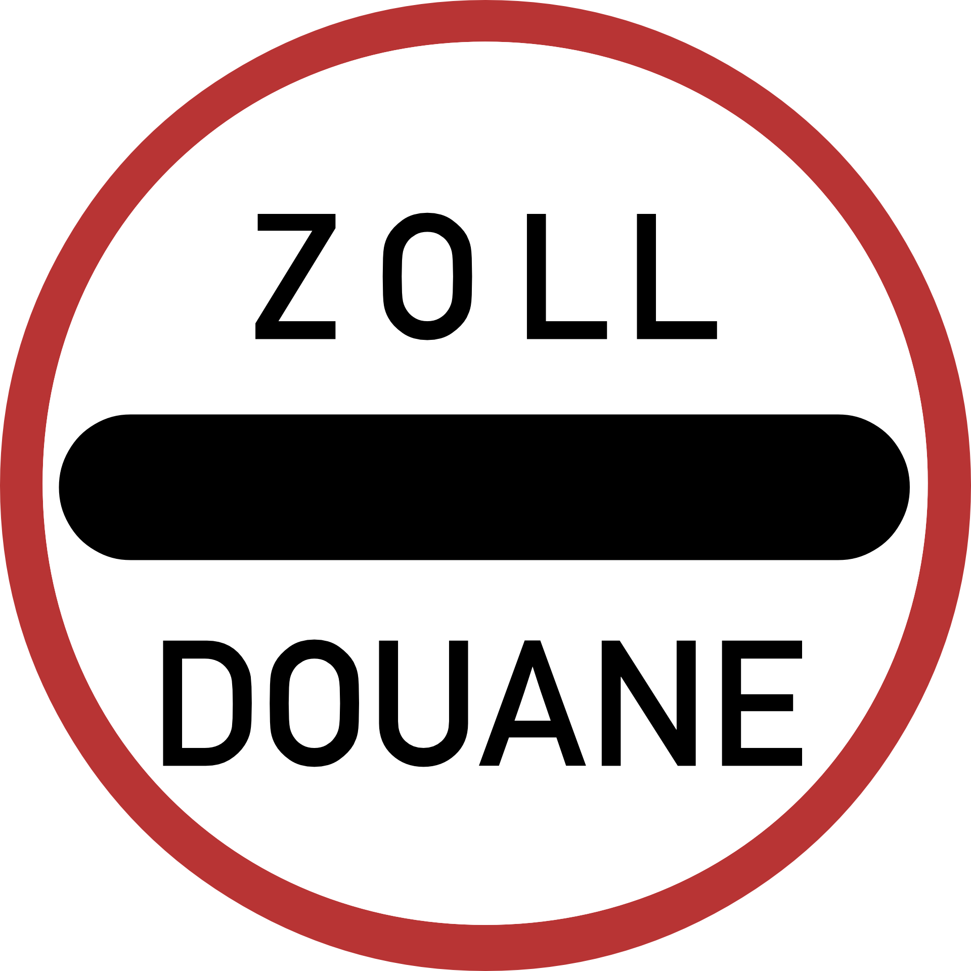 Road sign zoll douane drawing free image download