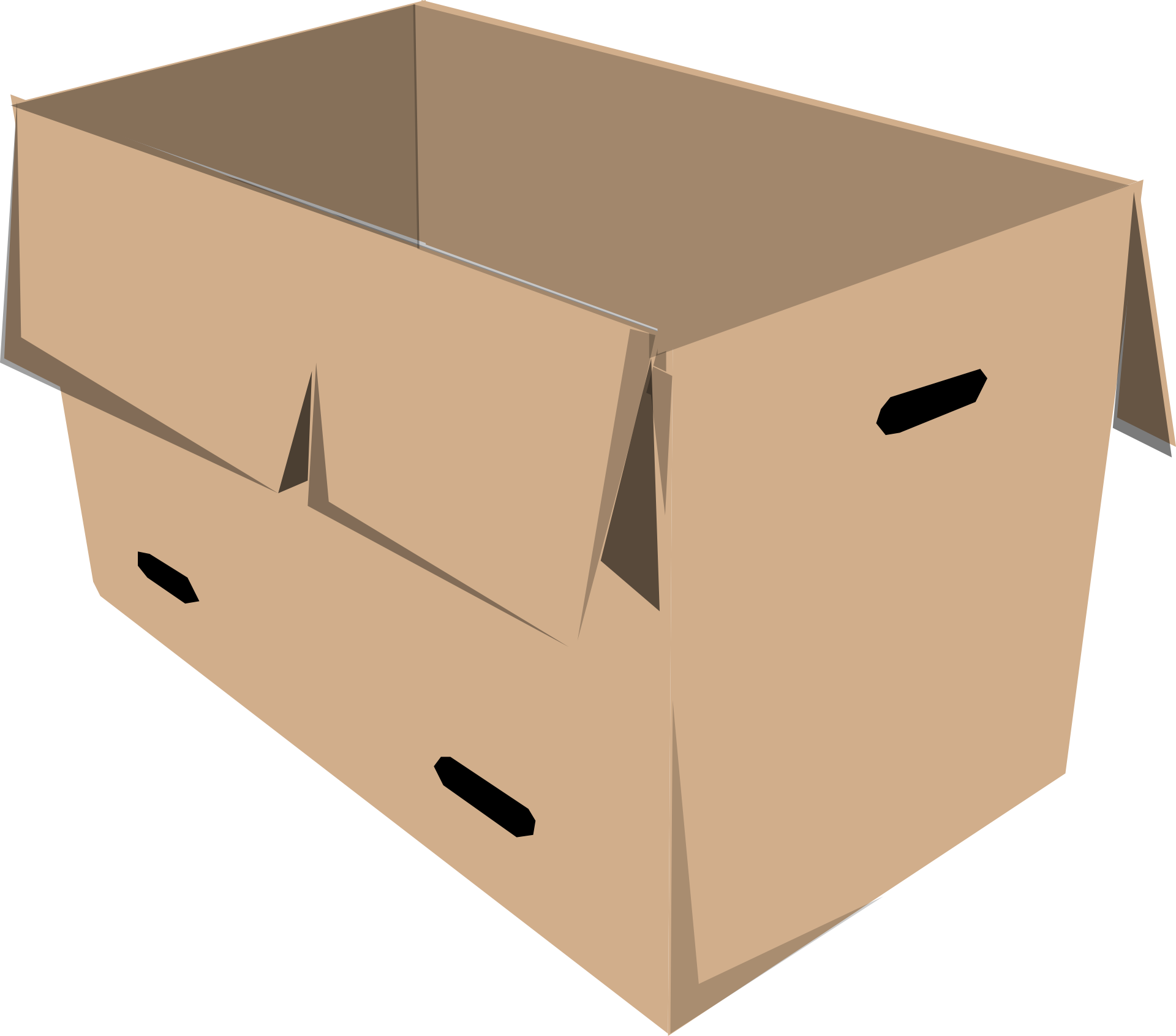Cardboard box as packing, illustration free image download