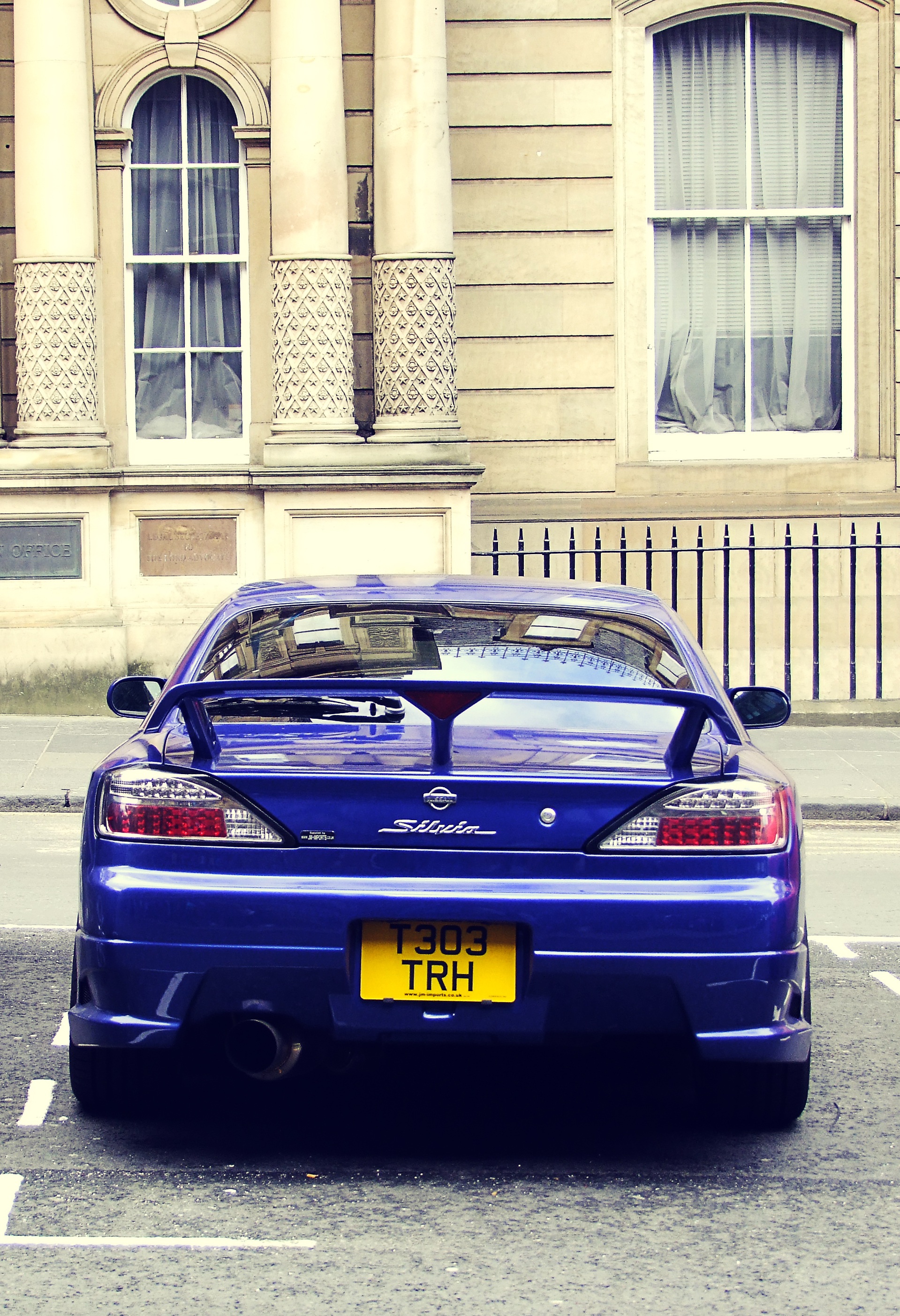 Bright blue car Nissan free image download