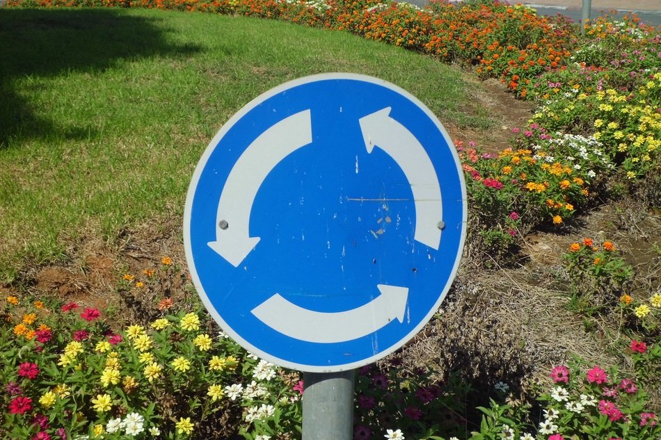 Sign about roundabout free image download