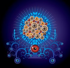 Fantasy eyes ball tree free image download