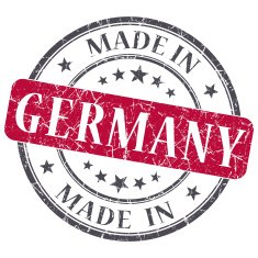 Made in Germany red grunge round stamp free image download
