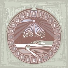Christmas Advent Round Calendar free image download