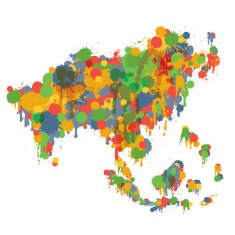 Asia paint spatter map free image download