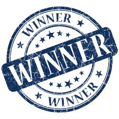 Winner blue stamp free image download