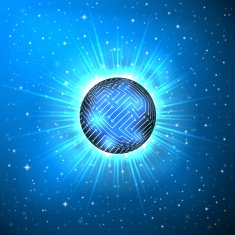 Abstract Sphere of Electronic Circuitry N4 free image download