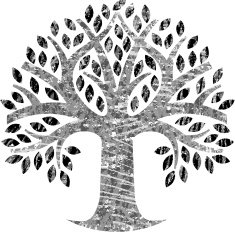 Scribbled round mono tree free image download