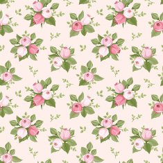 Vector seamless pattern with pink rose buds and leaves free image download