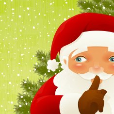 Shushing Santa - Very detailed free image download