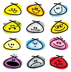 Grunge Smiley Emoticons N2 free image download