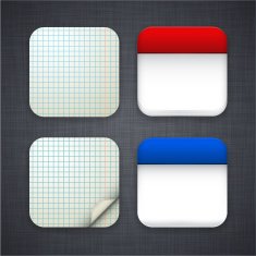 Square paper app template icons N2 free image download