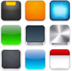 Square modern app template icons N5 free image download