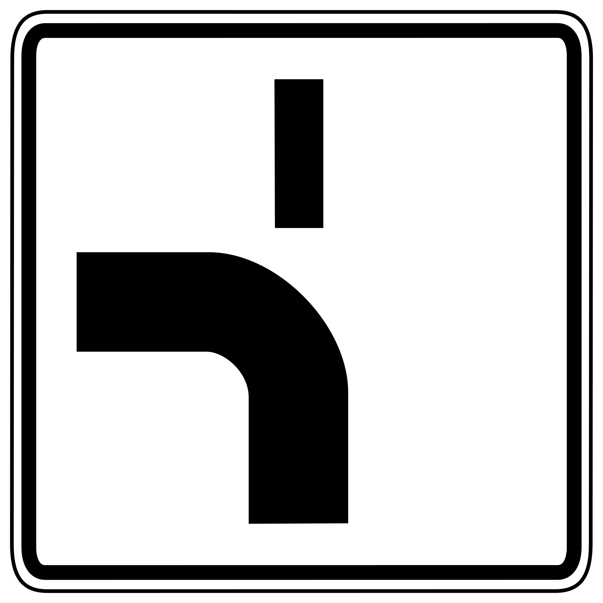 White left turning sign free image download