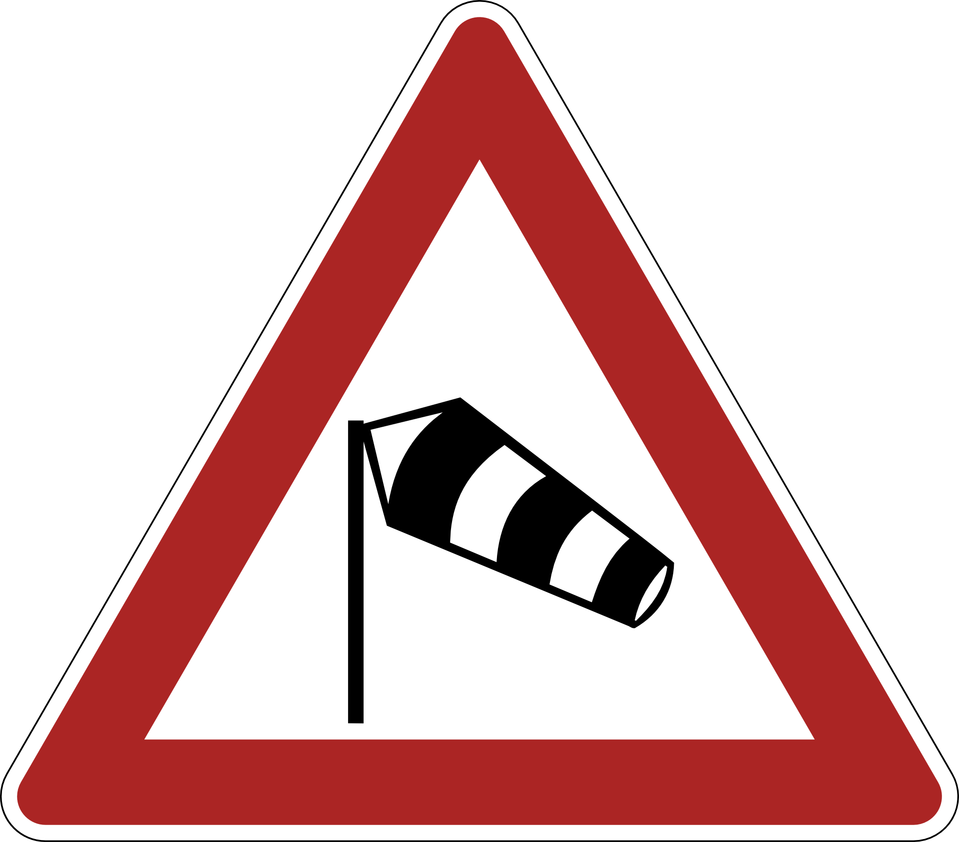 Road sign about side wind free image download