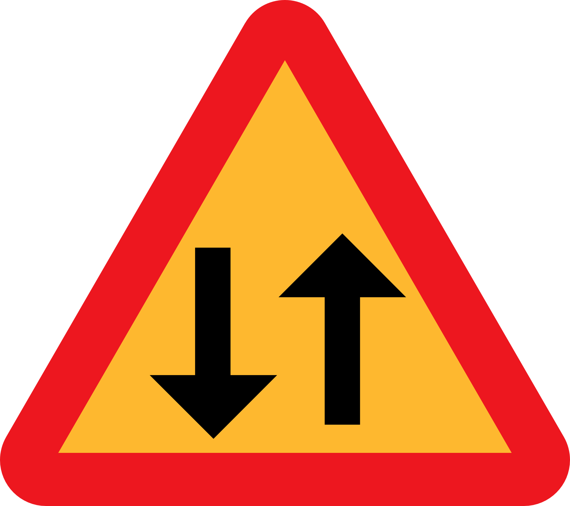 Traffic sign two way drawing free image download