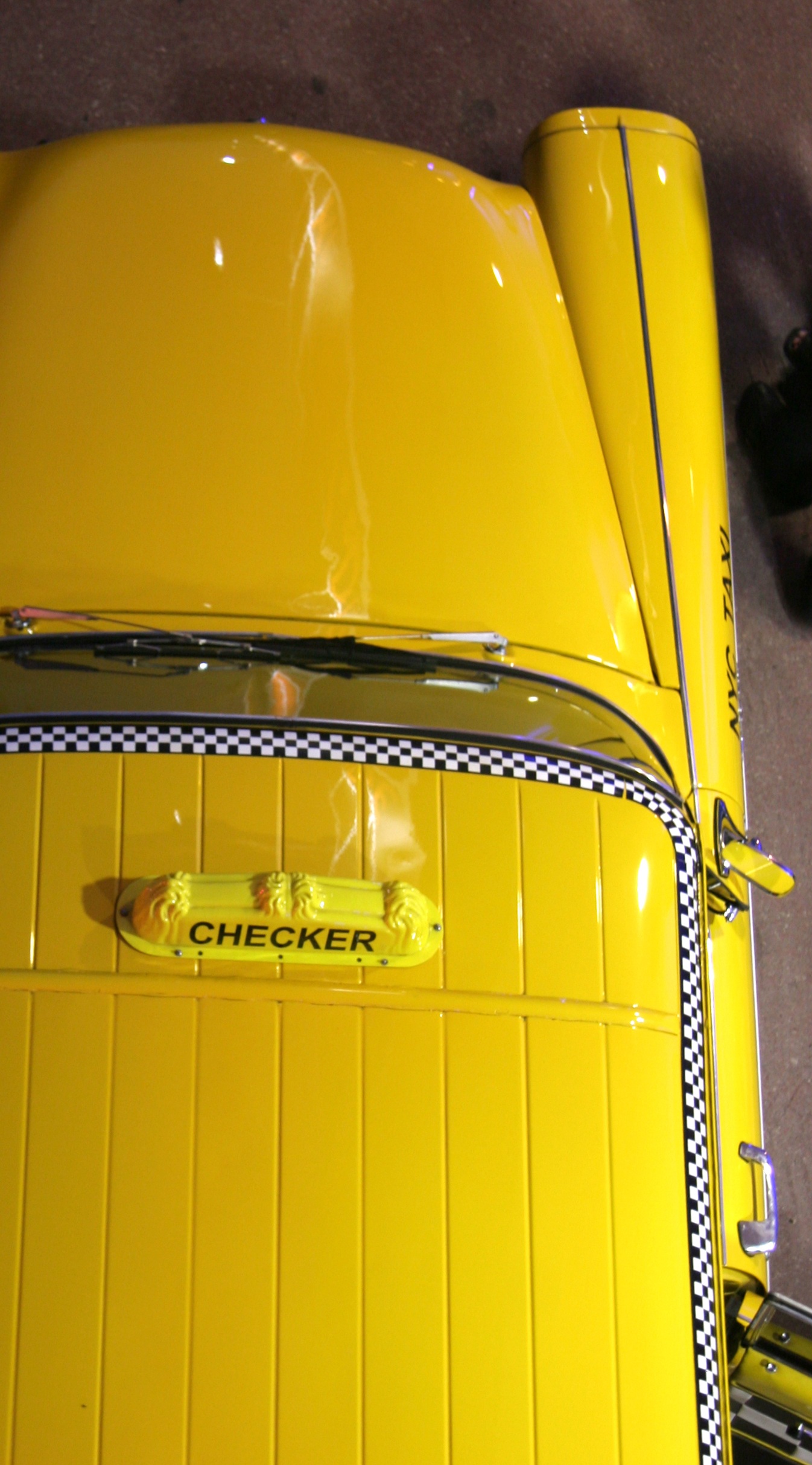 Yellow car taxi top view free image download