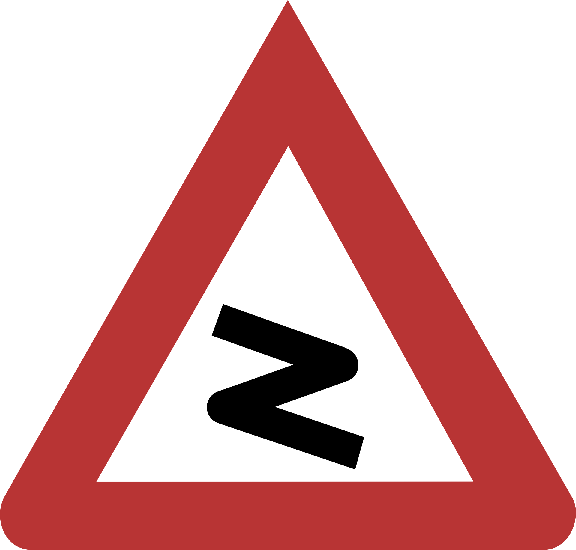 Road sign warning of a dangerous road free image download