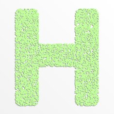 Vector multi color alphabet with grain texture letter H free image download