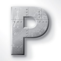 Metal Letter P free image download
