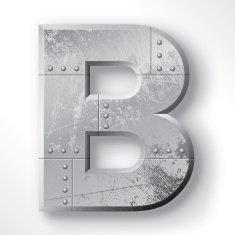 Metal Letter B free image download