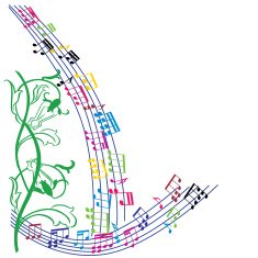 Music notes background stylish musical theme frame vector free image ...