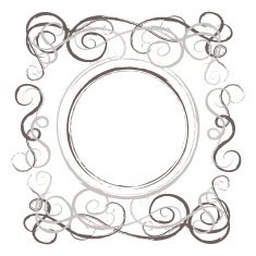 Curly Ink Border free image download