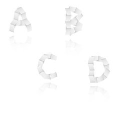 Paper alphabet letters font A B C D free image download