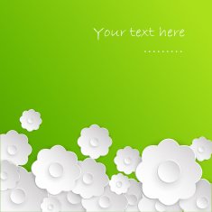 Paper flowers Spring card free image download