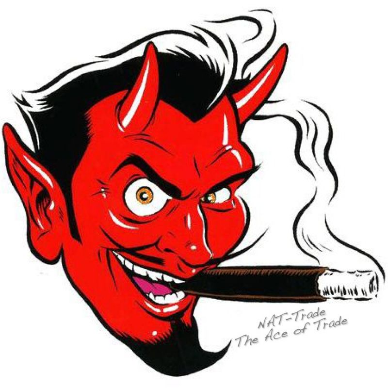 Devil with a cigar as a graphic image free image download