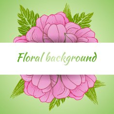 Gift card design with floral bouquet N8 free image download