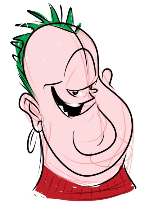 Pink fat face drawing free image download