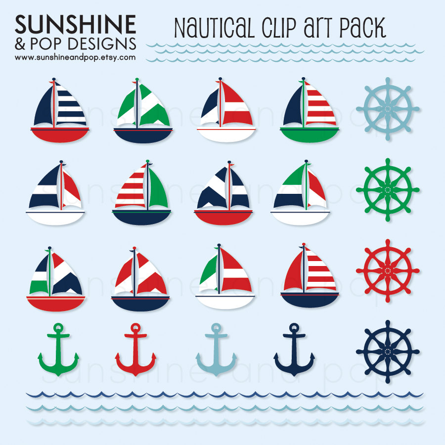 Clip Art of the sailing icons free image download