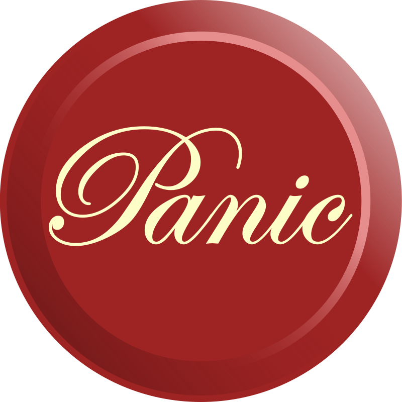 Beautiful "Panic" word clipart free image download